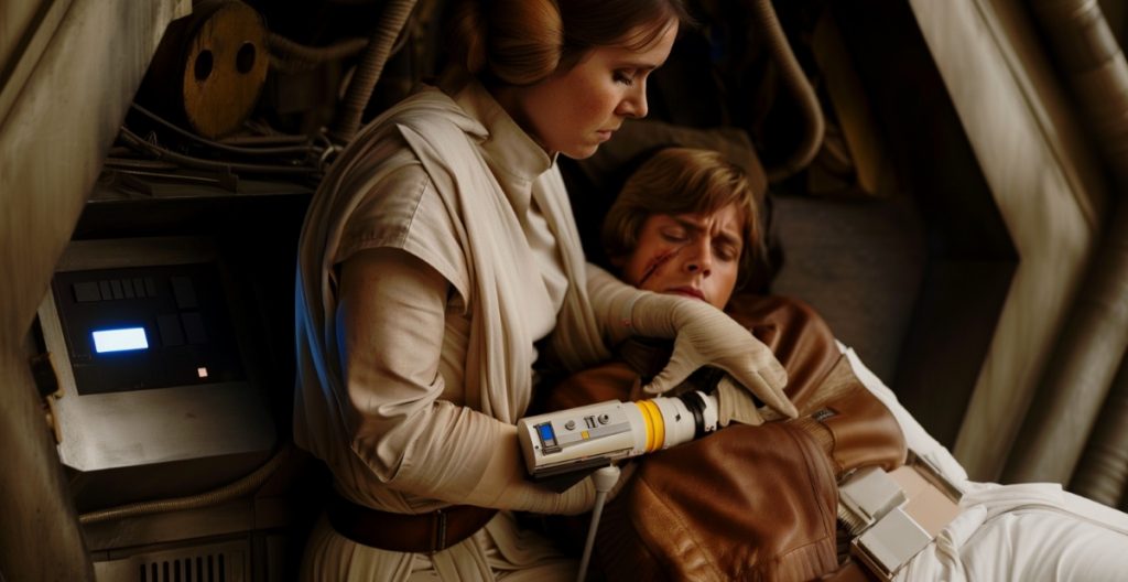What Did Leia Put On Luke’s Arm at the End of Episode 5 ...