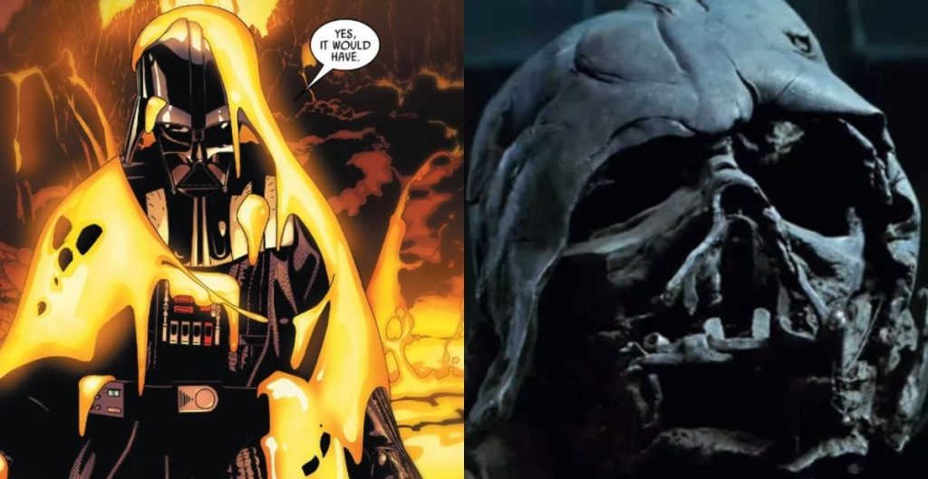 How Did Darth Vader’s Mask Melt After the End of ROTJ Even Though in ...