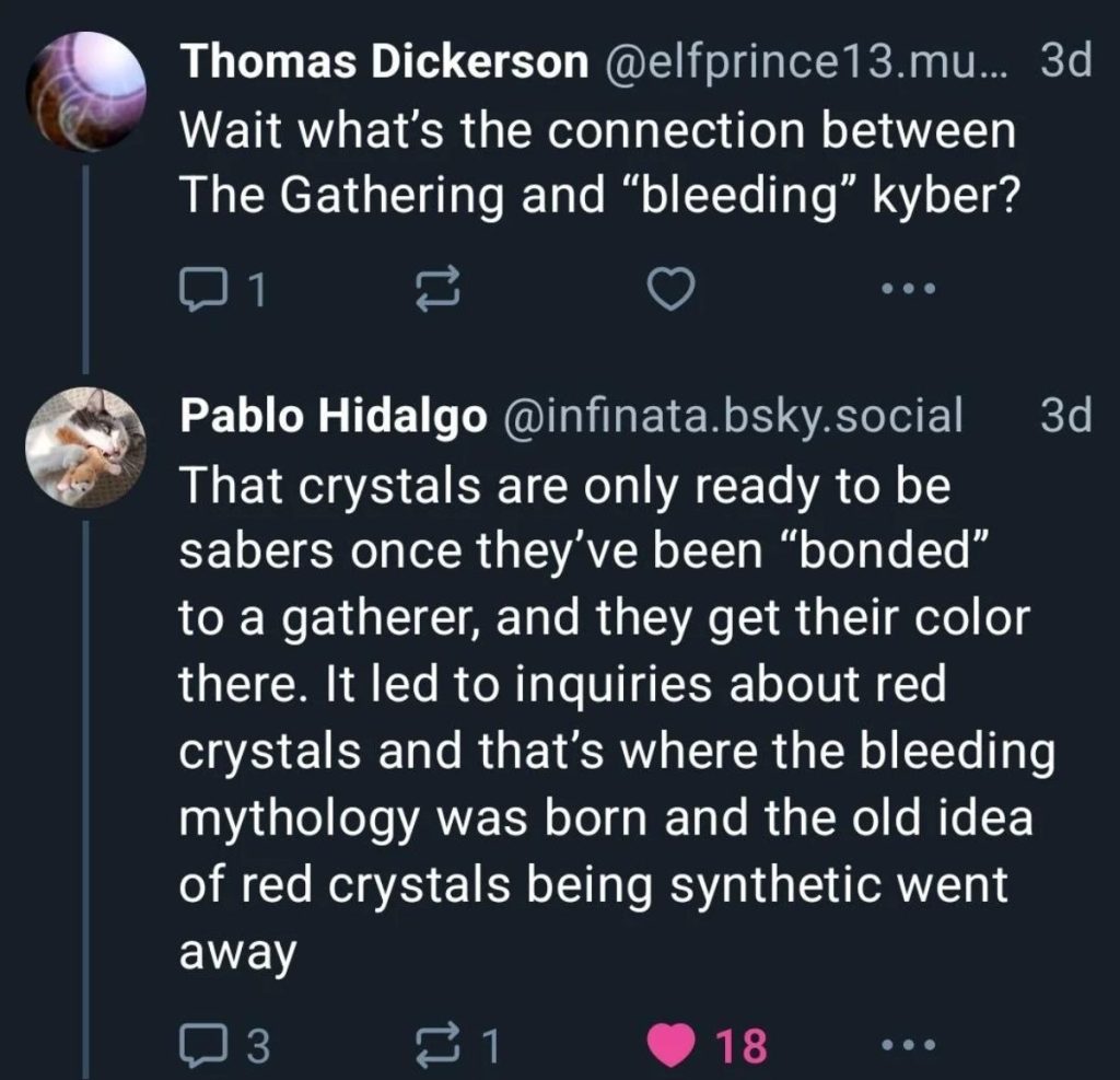 Pablo Hidalgo Reveals the Origins of the Kyber Crystal Bleeding Concept ...