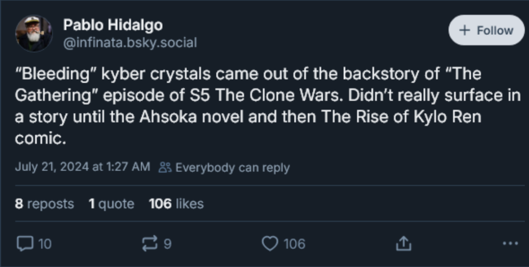 Pablo Hidalgo Reveals the Origins of the Kyber Crystal Bleeding Concept ...
