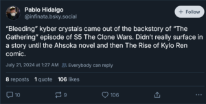 Pablo Hidalgo Reveals the Origins of the Kyber Crystal Bleeding Concept ...