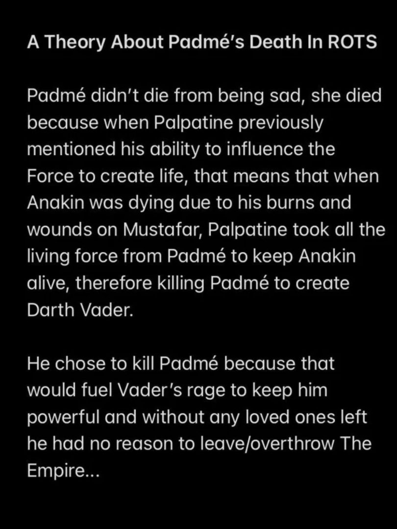 Padmé Didn’t Die of a Broken Heart. Here’s the Theory That Explains ...